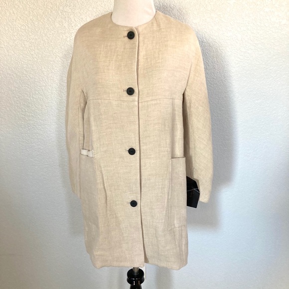 Zara | Jackets & Coats | Zara Basic Collection Linen Jacket | Poshmark